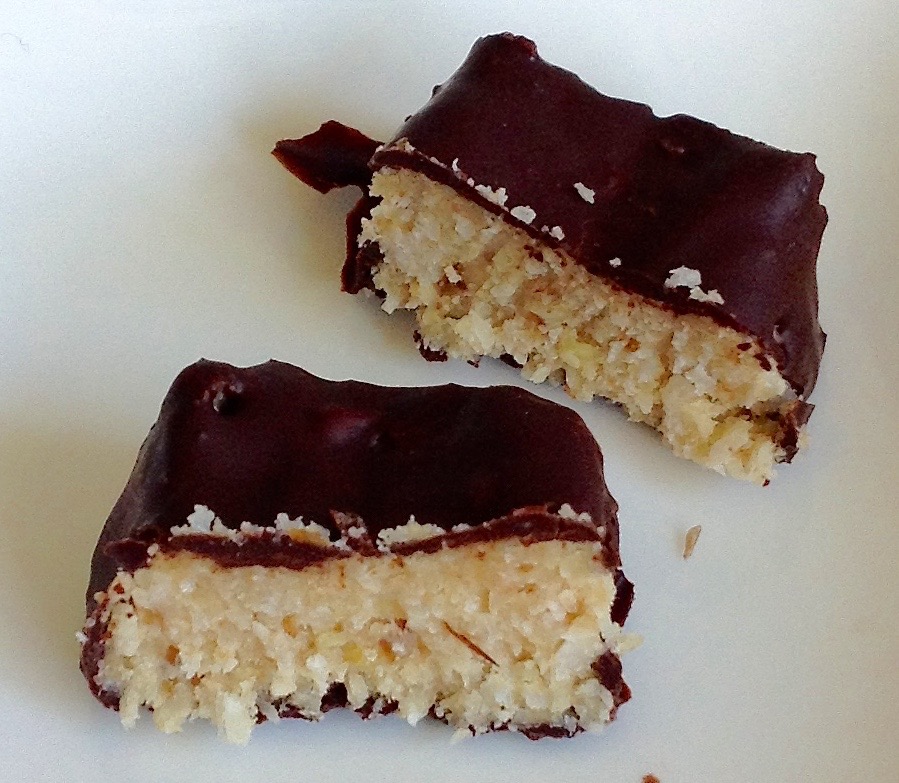 Coconut Chocolate Squares | Paleo with cream